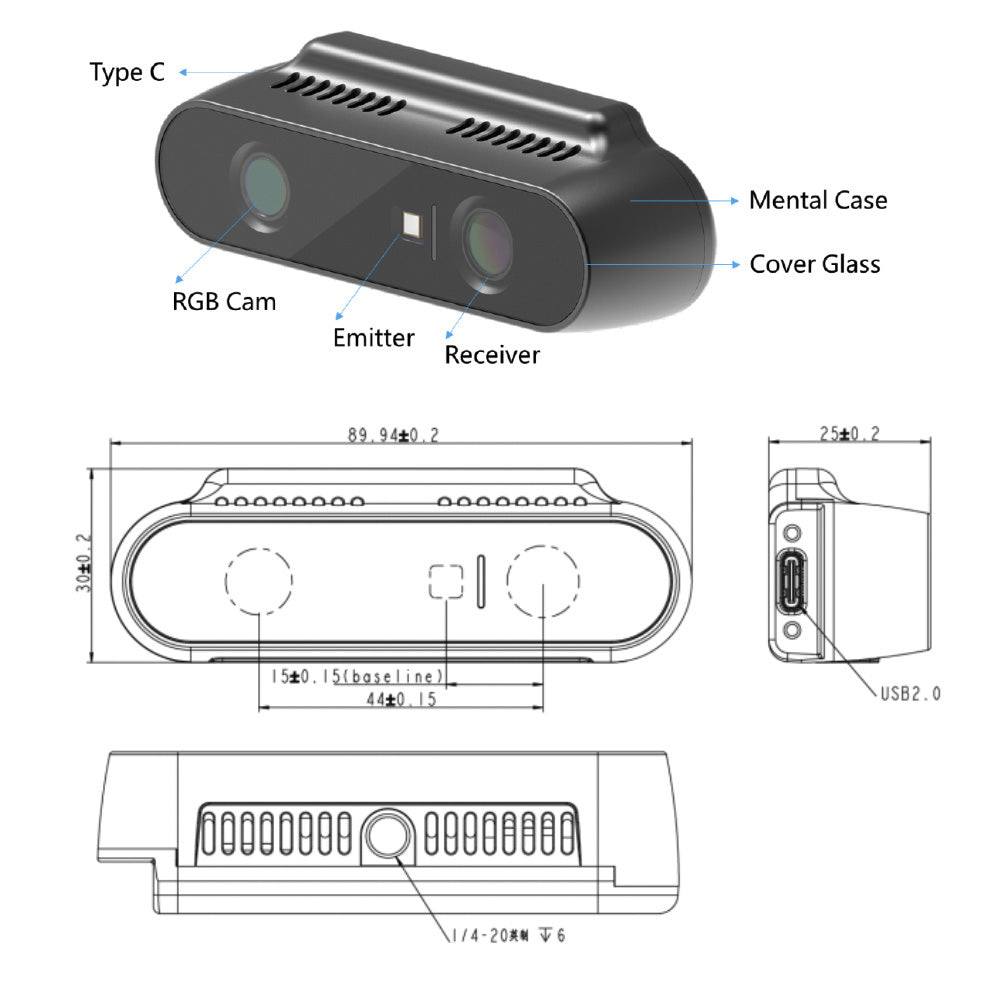 RGBD 3D camera of RGBD depth sensor_CS30-TOFSENSORS– Tofsensors