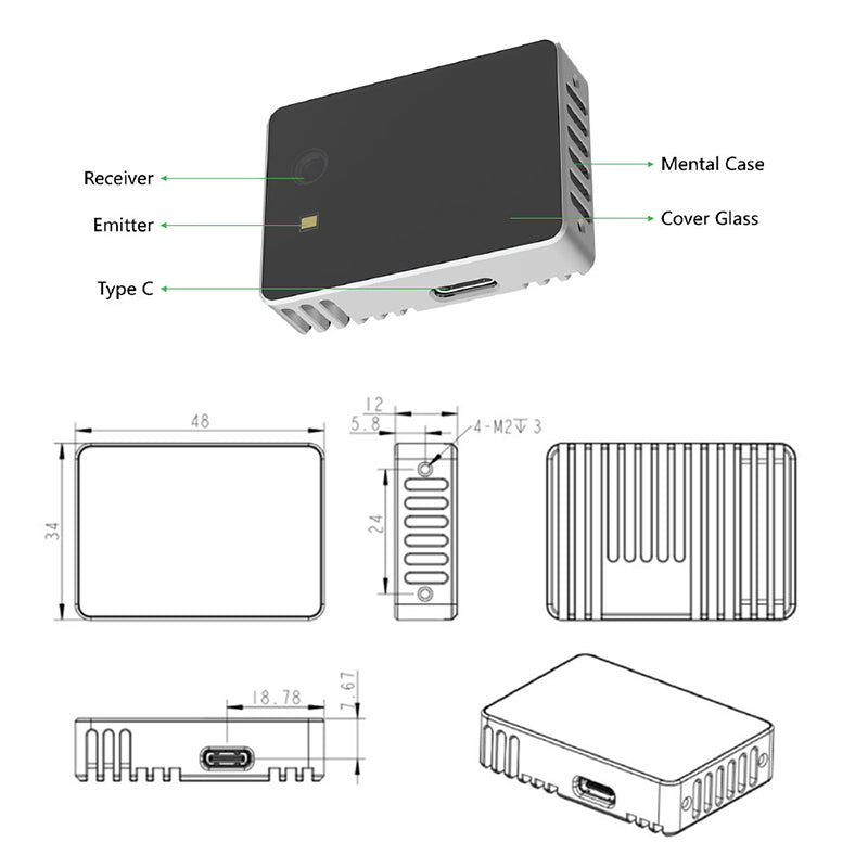RGBD 3D Camera | Depth Sensor CS30 - TOFSENSORS– Tofsensors